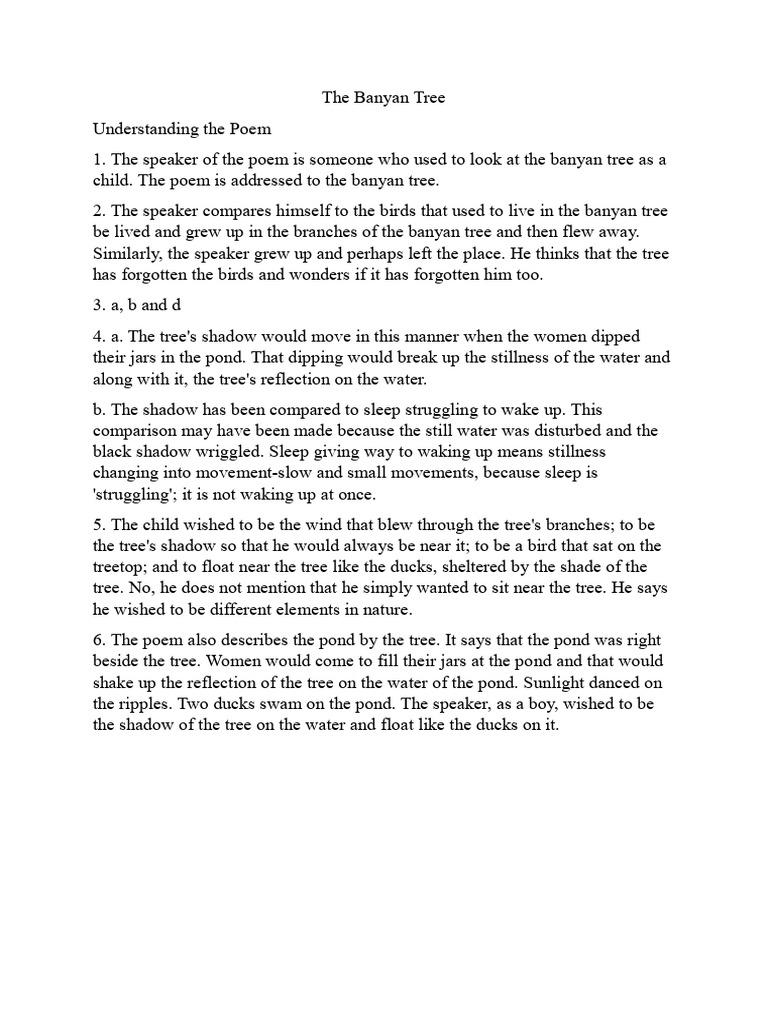 The Banyan Tree | PDF