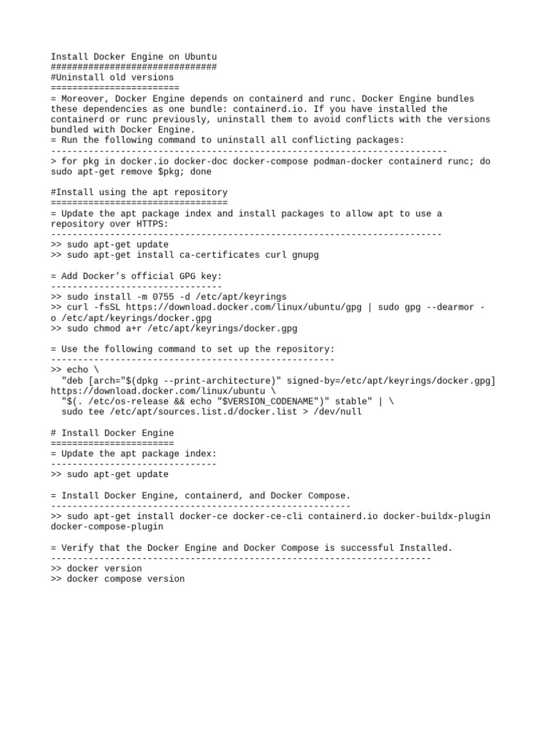 Install Docker Engine On Ubuntu | PDF
