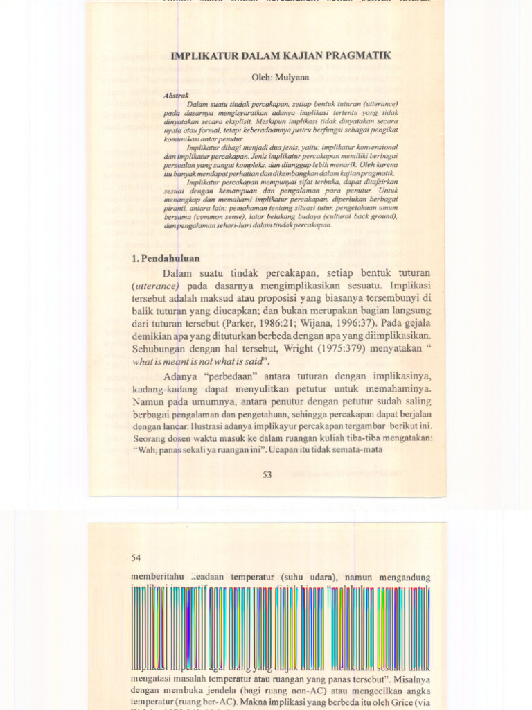 Implikatur Dalam Kajian Pragmatik | PDF