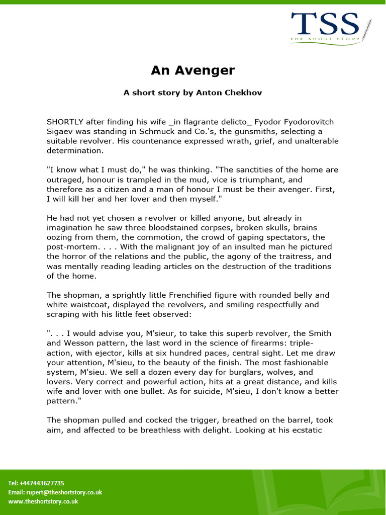 Chekhov-Anton-An-Avenger-short-stories | PDF