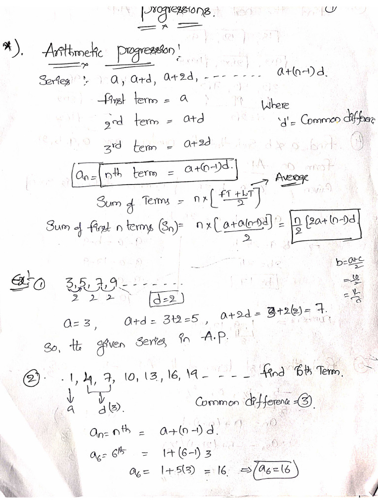 1 Progressions-AP, GP, HP | PDF