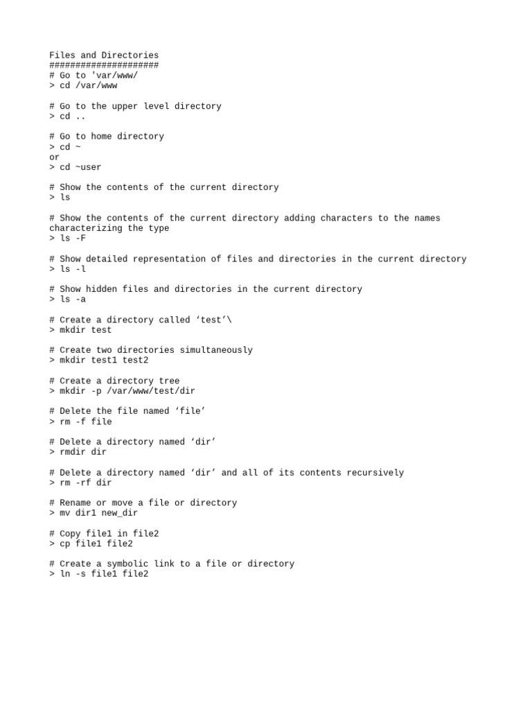 Files and Directories | PDF