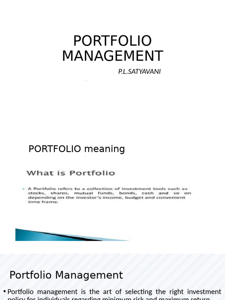 Portfolio Mgmt Pdf