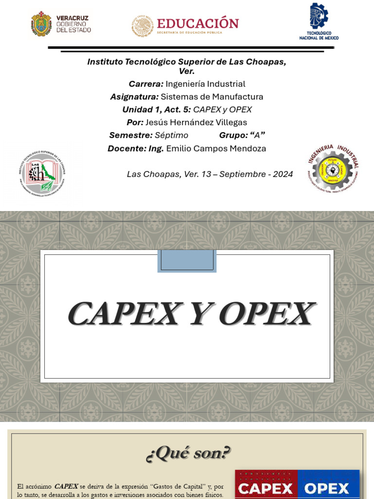 Capex y Opex | PDF | Business | Negocios