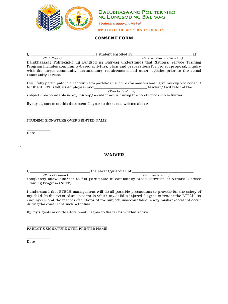 Consent Form 1 | PDF