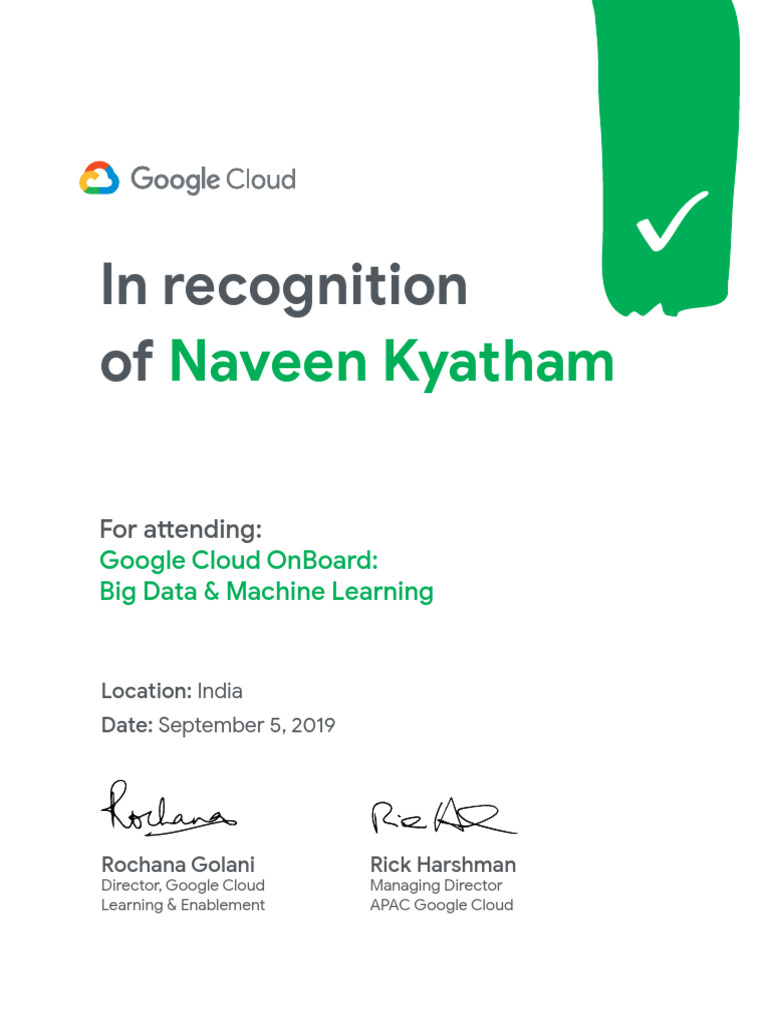 GCP Certificate | PDF