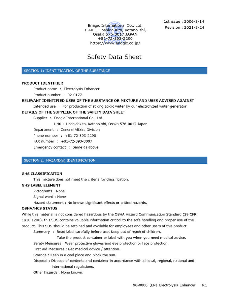 Updated MSDS Enhancer | PDF
