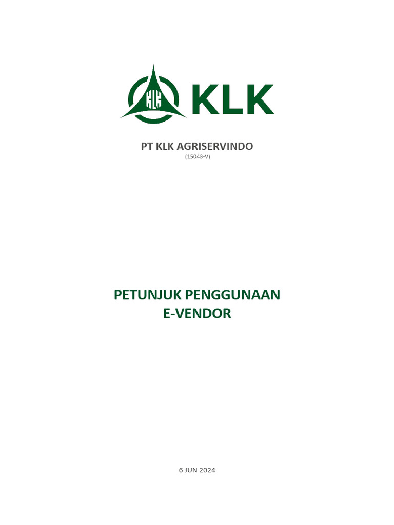 (KLK e Vendor) UserGuide Vendor | PDF
