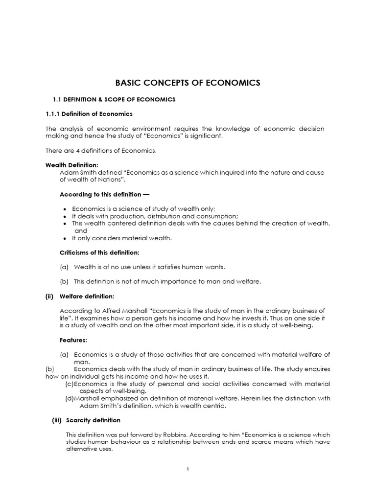 Understanding Basic Economics Concepts | PDF | Economics | Microeconomics