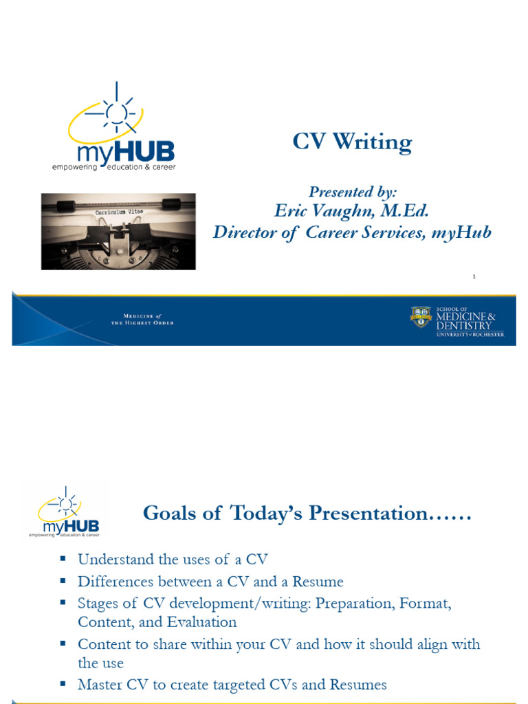 CV Writing Presentation | PDF