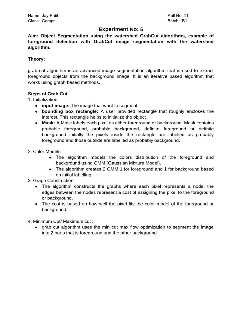 Experiment No - 5 | PDF