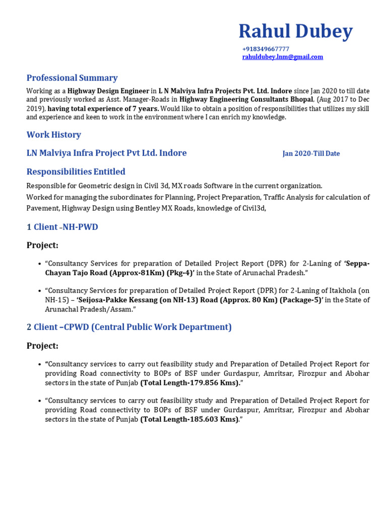 CV Rahul Dubey | PDF