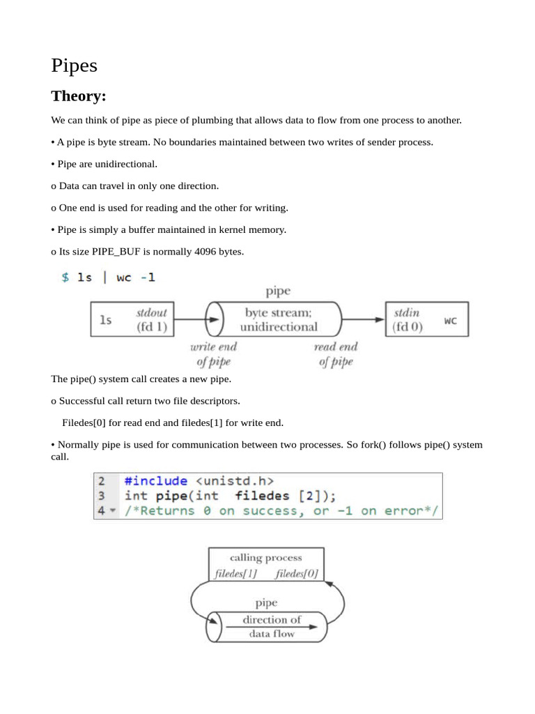 Lab1 Pipes Pdf Computing Computer Programming
