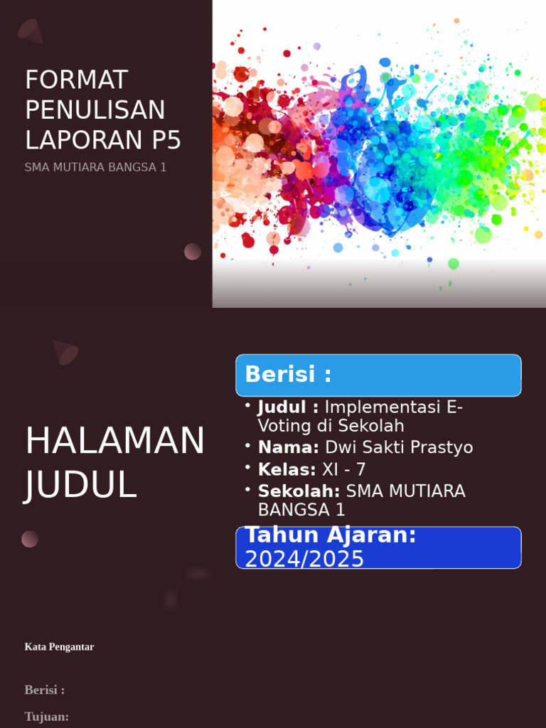 Format Penulisan Laporan P5 | PDF