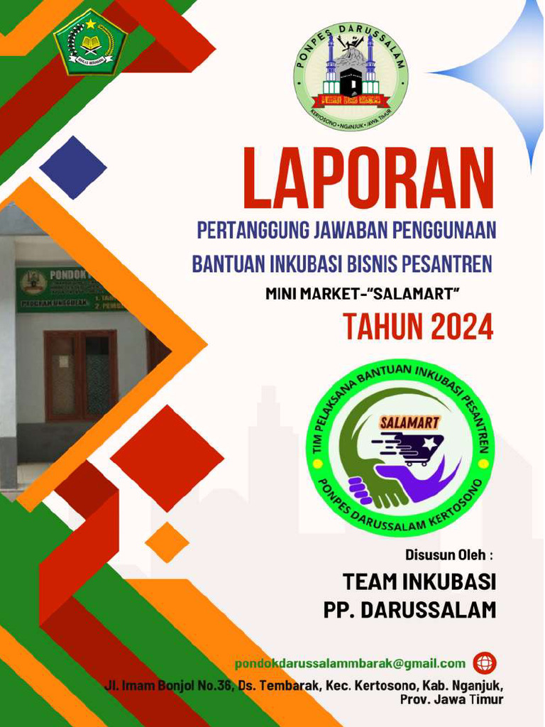 LPJ Dana Bantuan Inkubasi PP Darussalam KTS 2024 | PDF