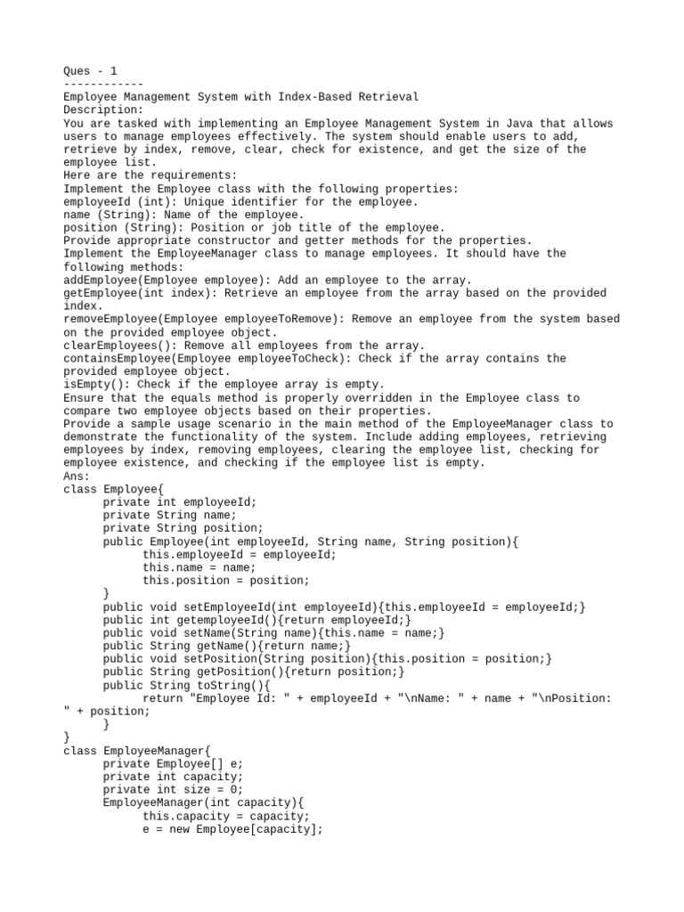 Day 1 Object Array Task | PDF
