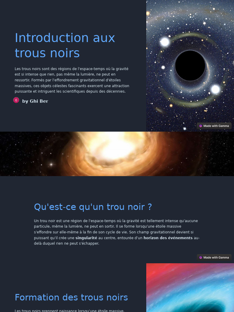 Introduction Aux Trous Noirs | PDF