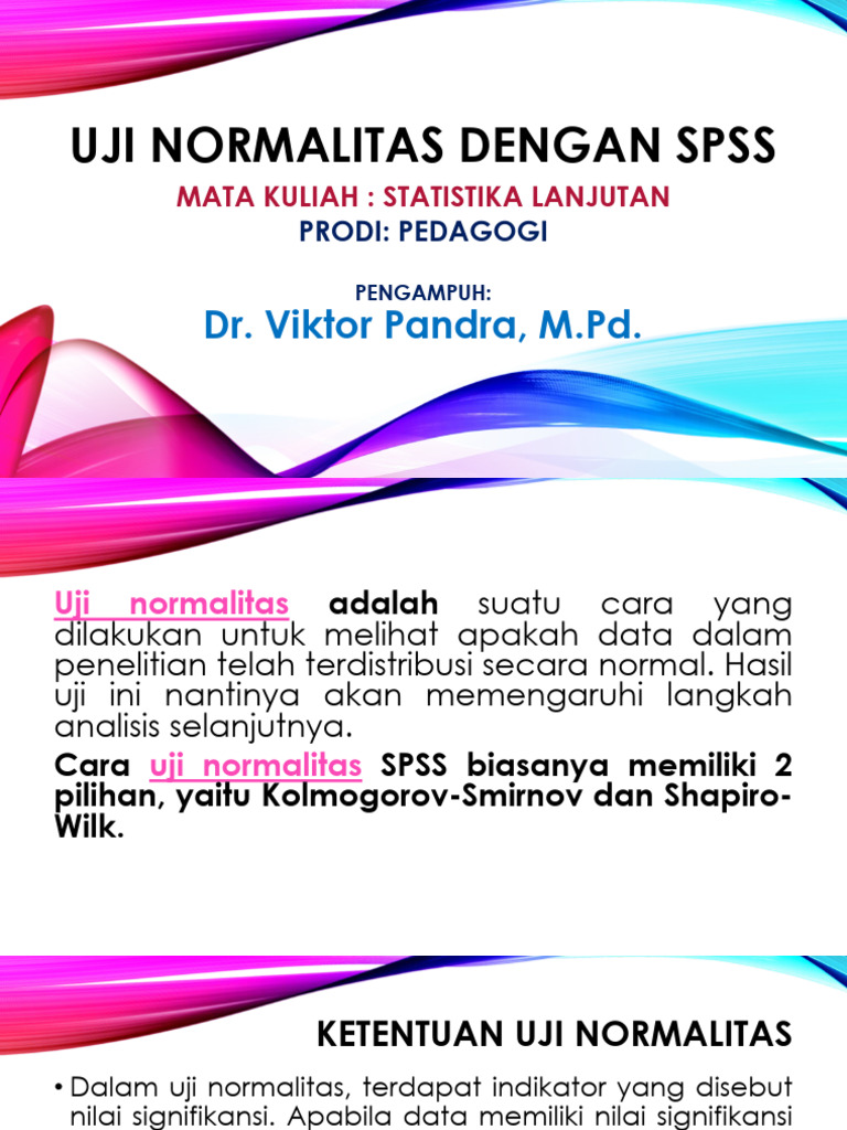 Uji Normalitas Data dengan SPSS | PDF | Sains & Matematika