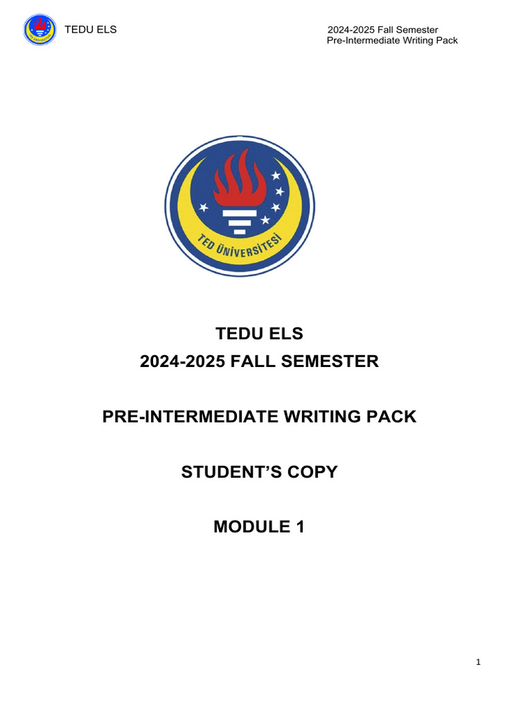 24-25 PIN M1 Writing Pack Ss | PDF