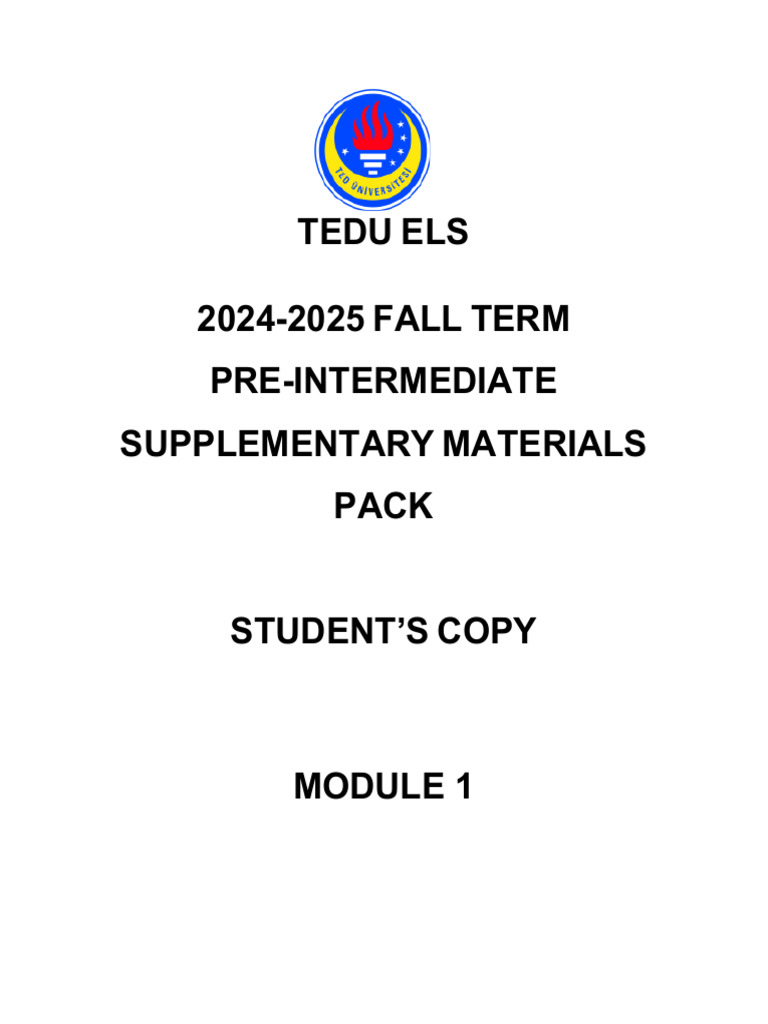 2024-2025 PIN M1 Supplementary Materials Pack Ss | PDF
