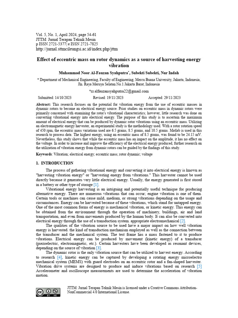 Effect of Eccentric Mass On Rotor Dynamics As A So | PDF