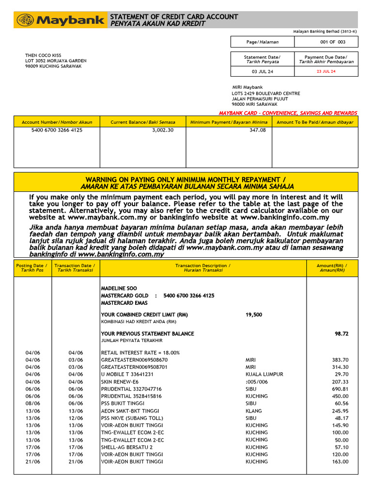 Then Coco Kiss Maybank | PDF