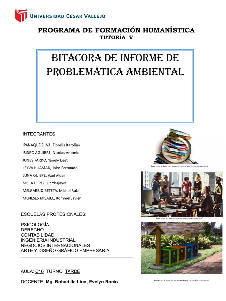 Bitácora de Estudio de Problemática. Tutoría V | PDF