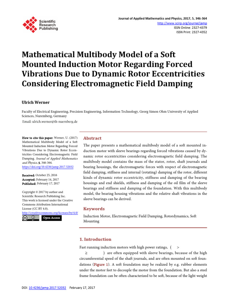 Mathematical Multibody Model of A Soft Mounted Ind | PDF