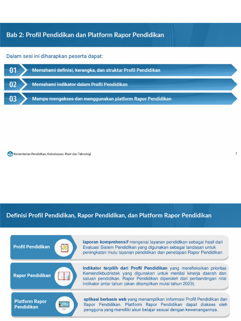 Materi BAB II Profil Rapor Dan Platform Rapor Pendidikan FINAL | PDF