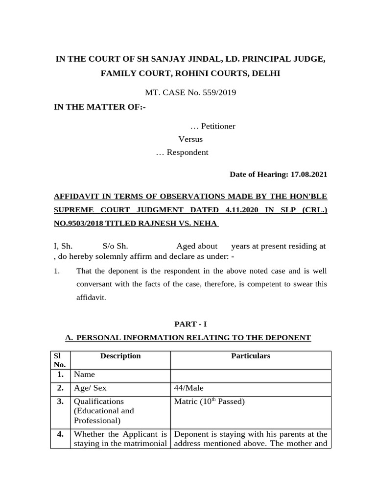 Affidavit of Income and Expenditure | PDF | Expense | Social Science