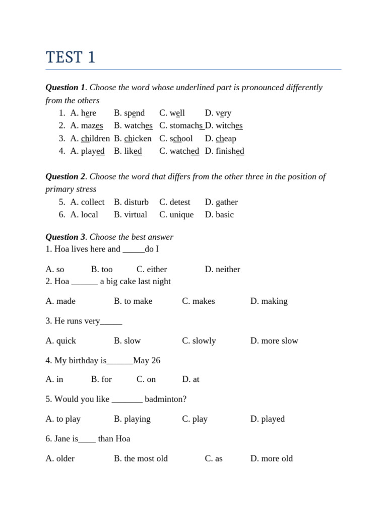 Test 1 | PDF