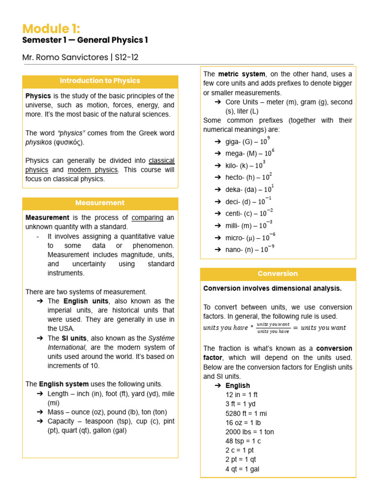 (G12) Gen-Phy 1 | PDF