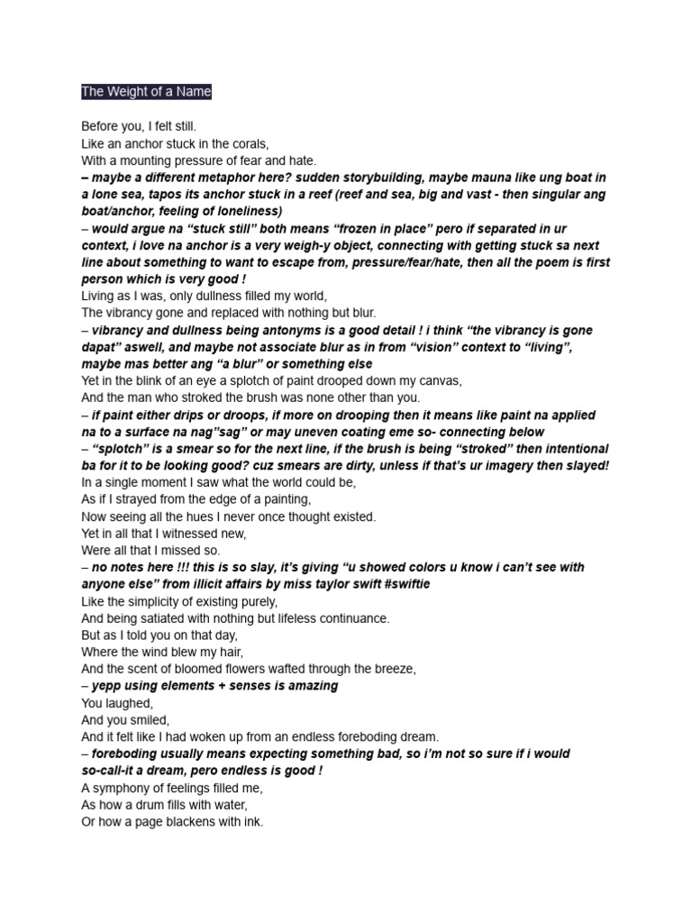 Als Poem Critique | PDF