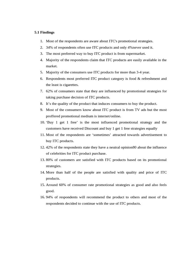 Chapter 5 Findings, Suggestions &conclusions | PDF | Customer | Business