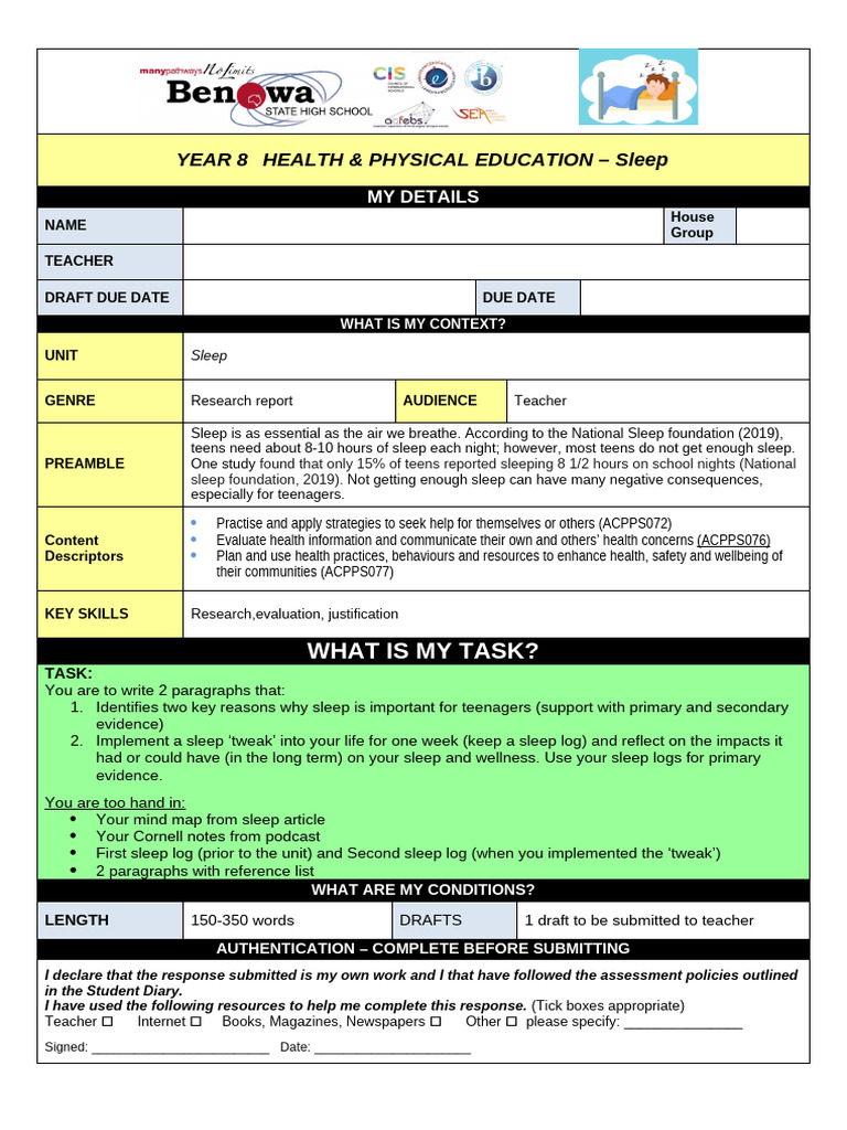 Year 8 Assessment 2022 | PDF