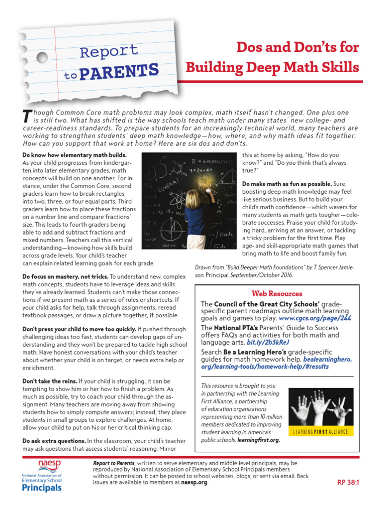 Do's and Dont's For Building Math Skills | PDF