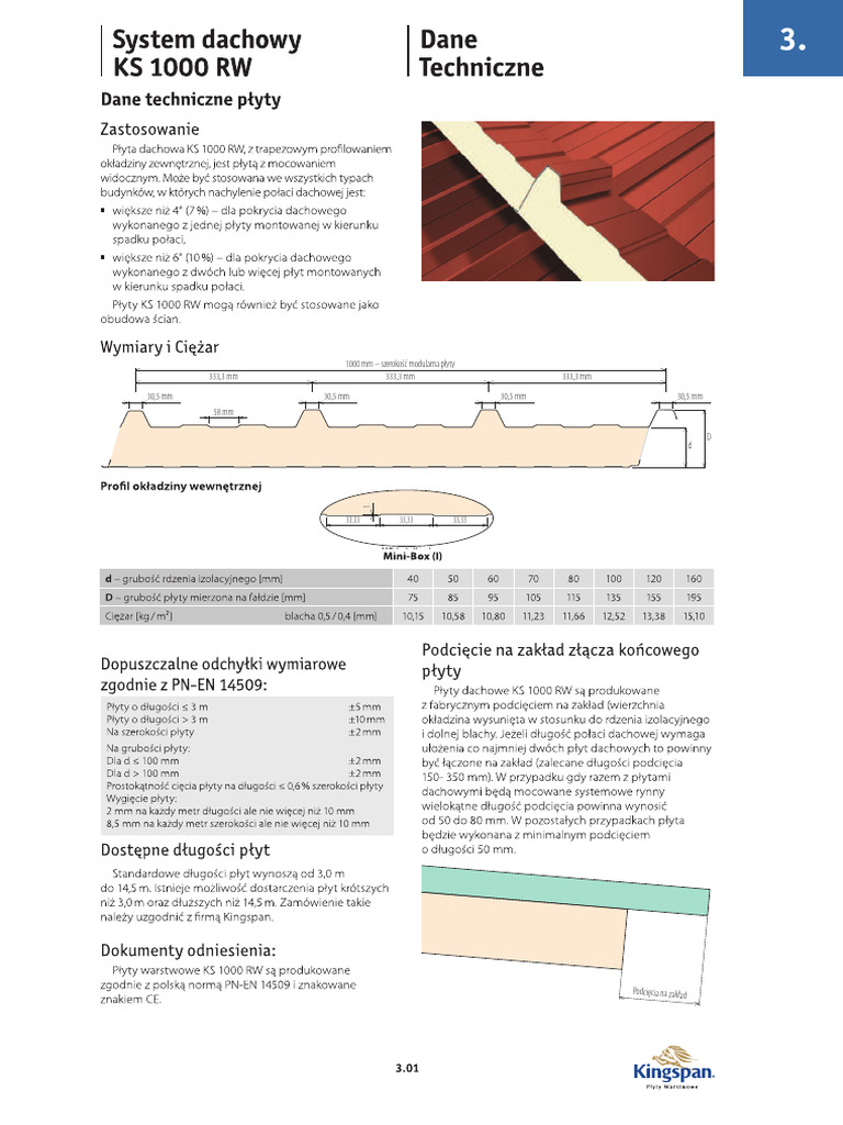 Kingspan Systemy Dachowe 3 | PDF
