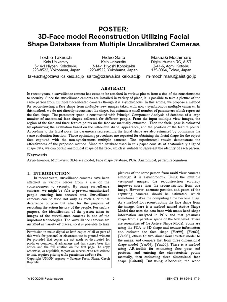 3D-Face Model Reconstruction Utilizing Facial | PDF | Texture Mapping ...