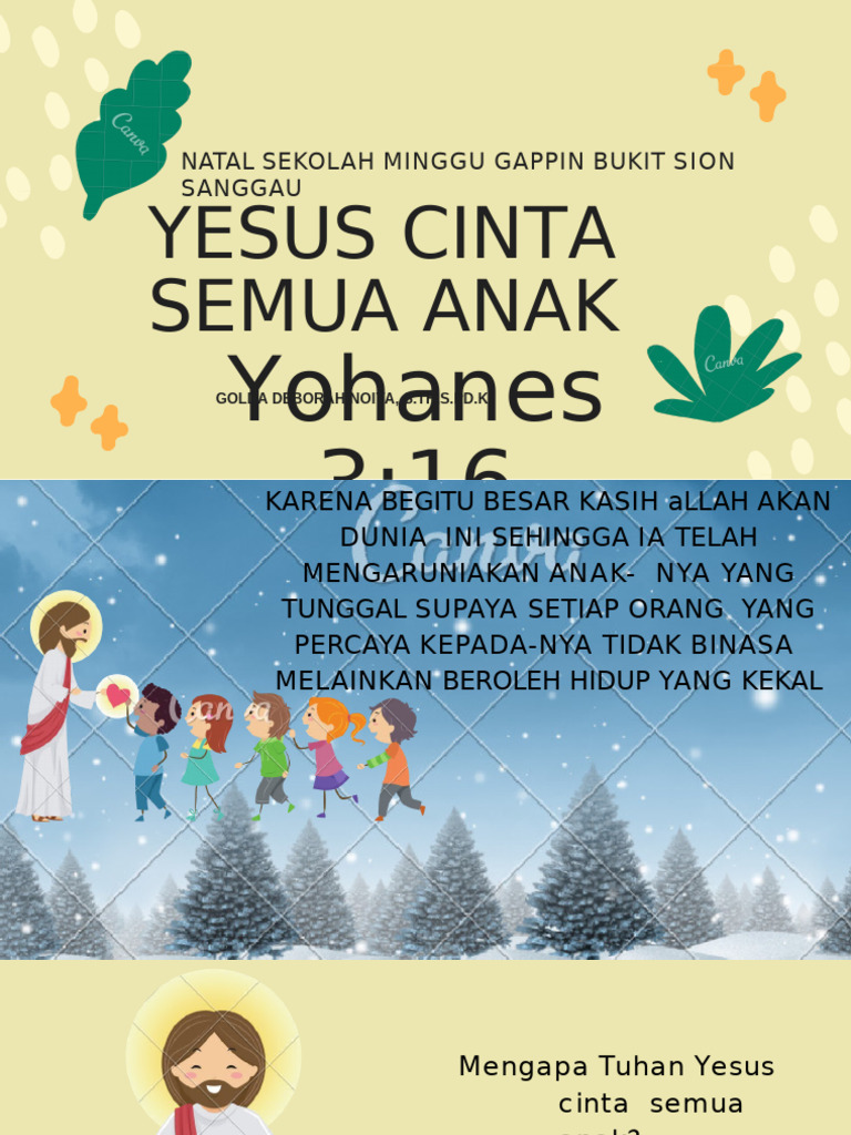 Yesus Cinta Semua Anak | PDF