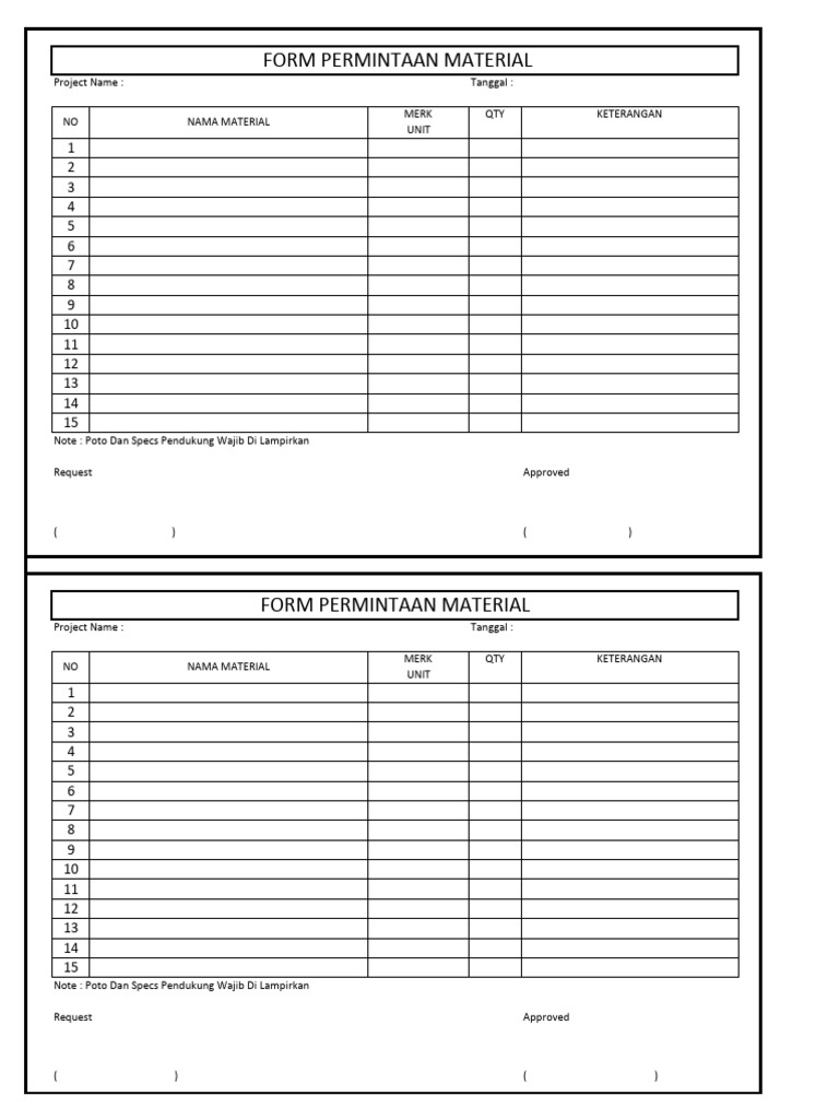 Contoh Form Logistic | PDF