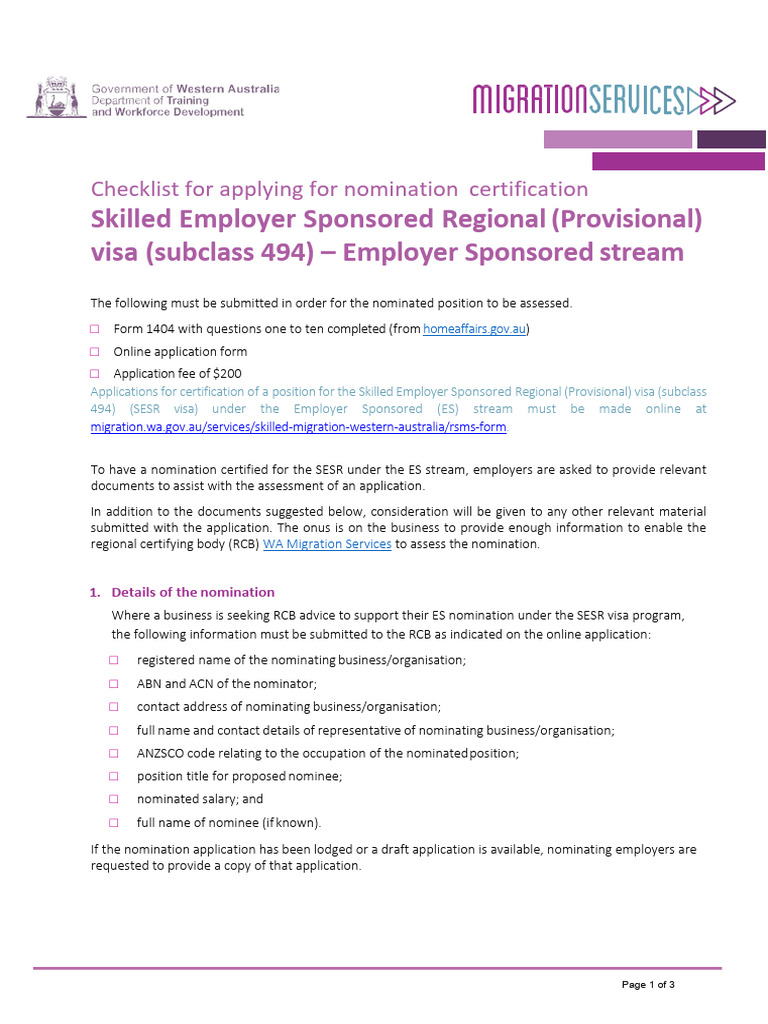 RCB Checklist SESR | PDF