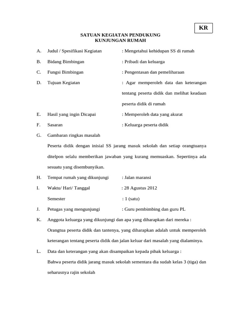 Kunjungan Rumah | PDF