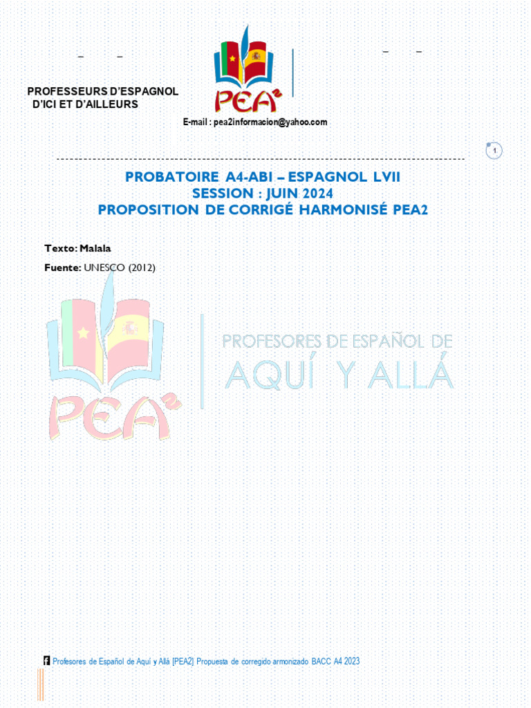 Corrigé PROB Esp 2024 | PDF