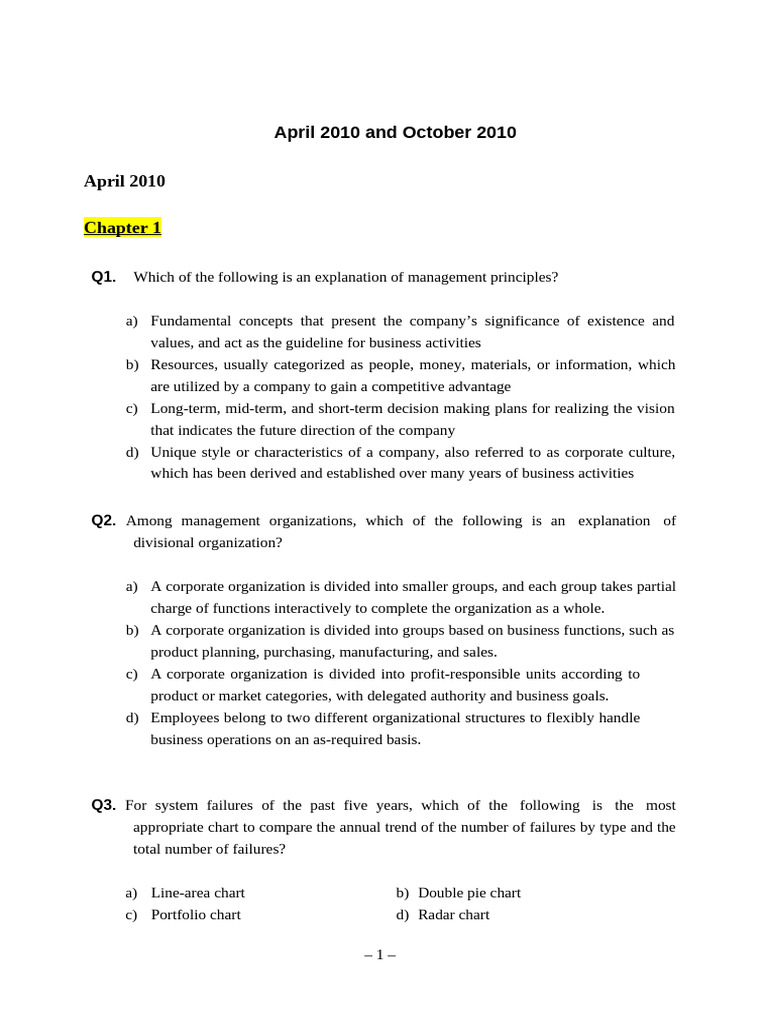 ITPEC Old Questions For 2010 - S - A | PDF
