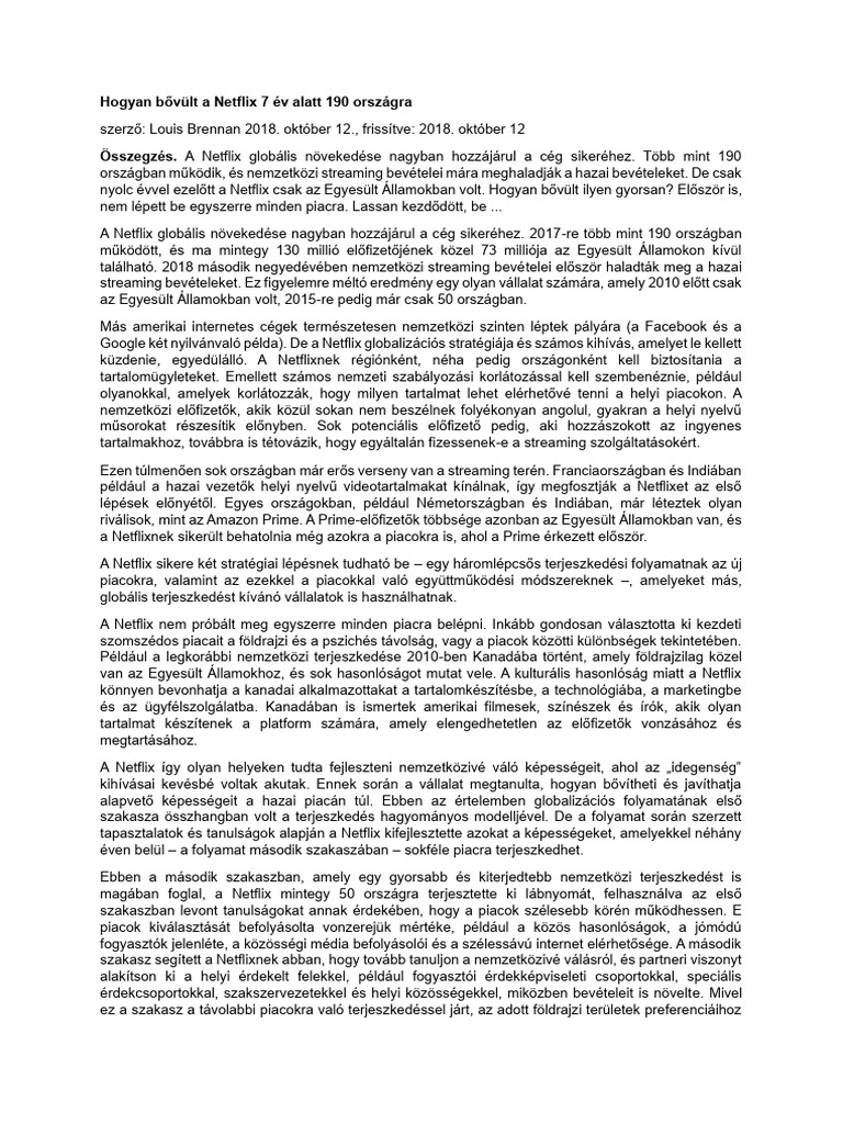 HU - Netflix Stakeholders | PDF