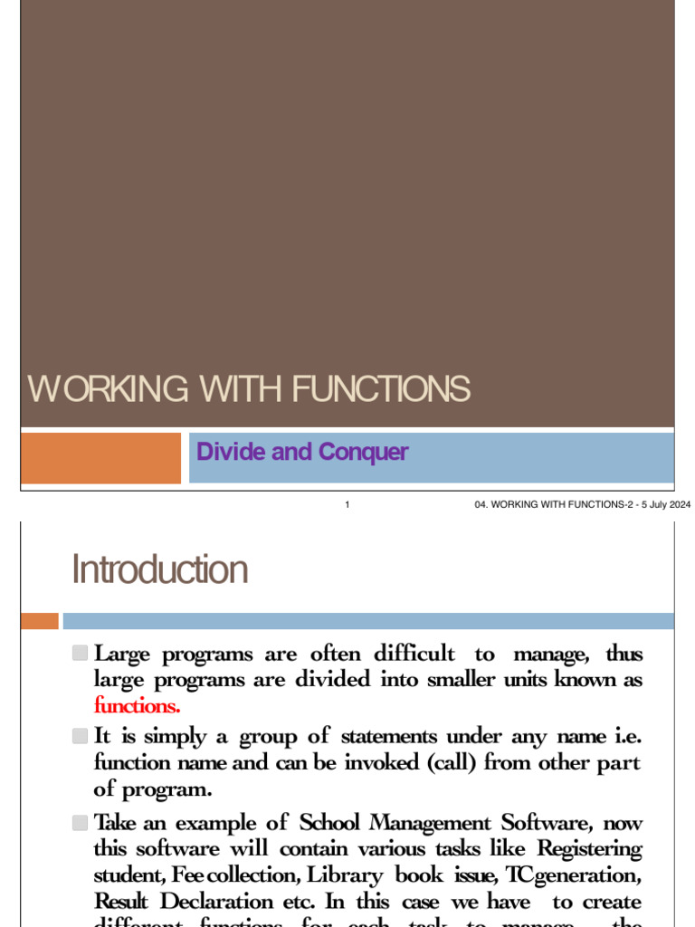 Working With Functions-2 | PDF