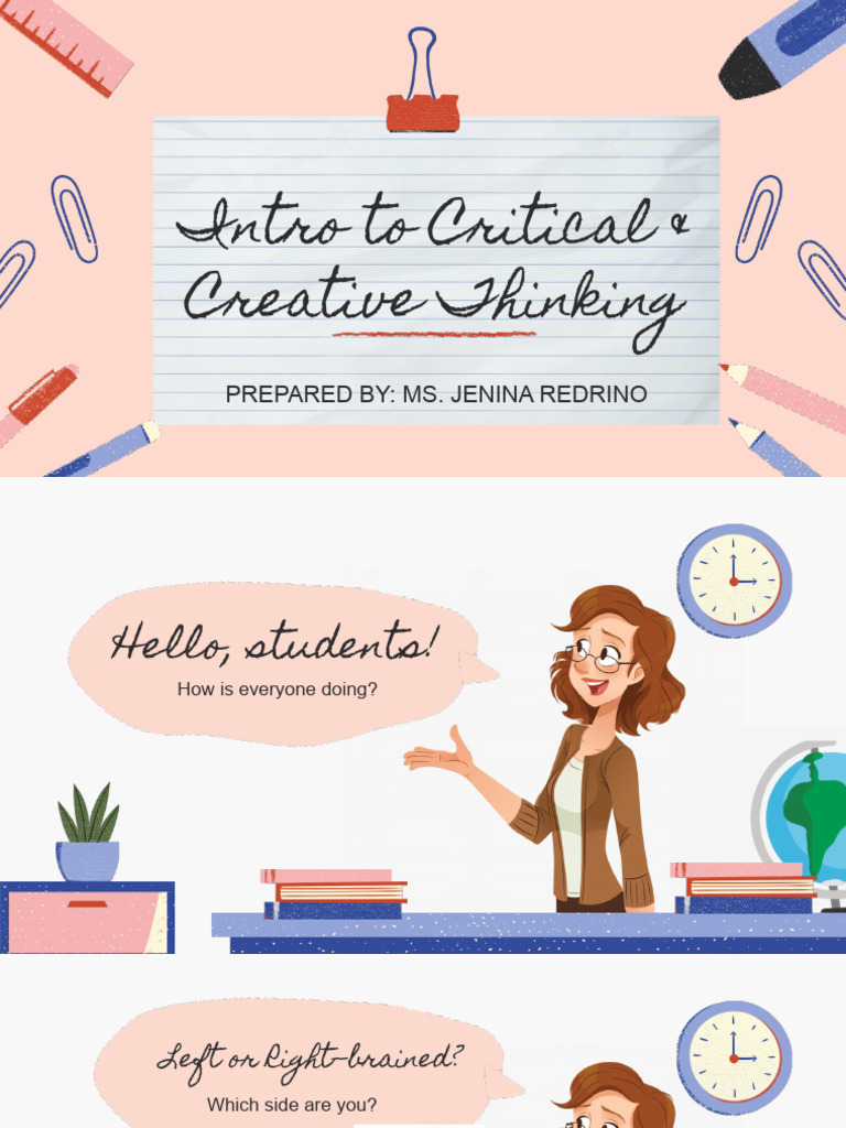 Updated 2T 21-22 1.2. Intro - What Is Critical & Creative Thinkng | PDF