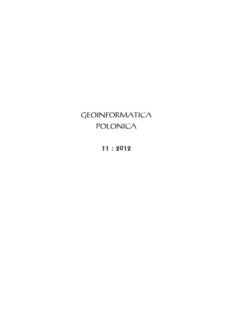 Geoinformatica Polonica 11-2012 | PDF