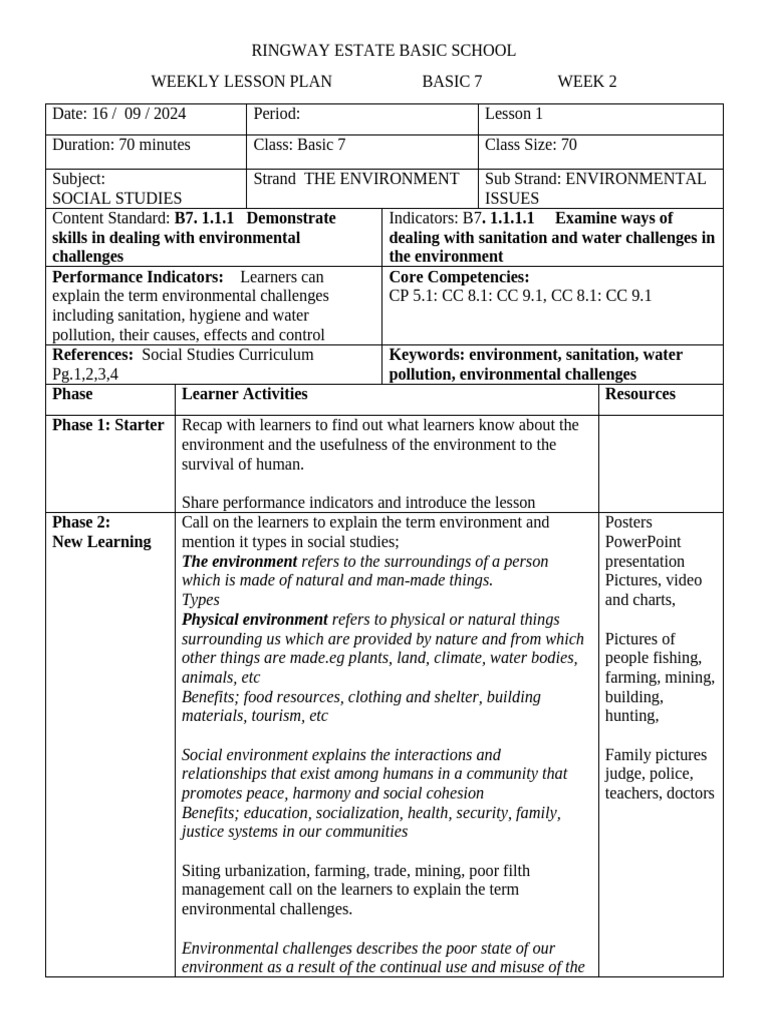 Basic 7 LP First Term | PDF