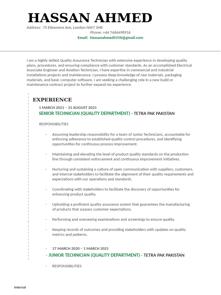 Hassan-Ahmed CV | PDF